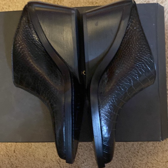 rag & bone | Shoes | Ragbone Santiago Muleblack Croco Pointed Toe Shoe ...